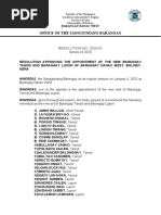 Resolution On The Appointment of Barangay Health Worker | PDF | Justice ...
