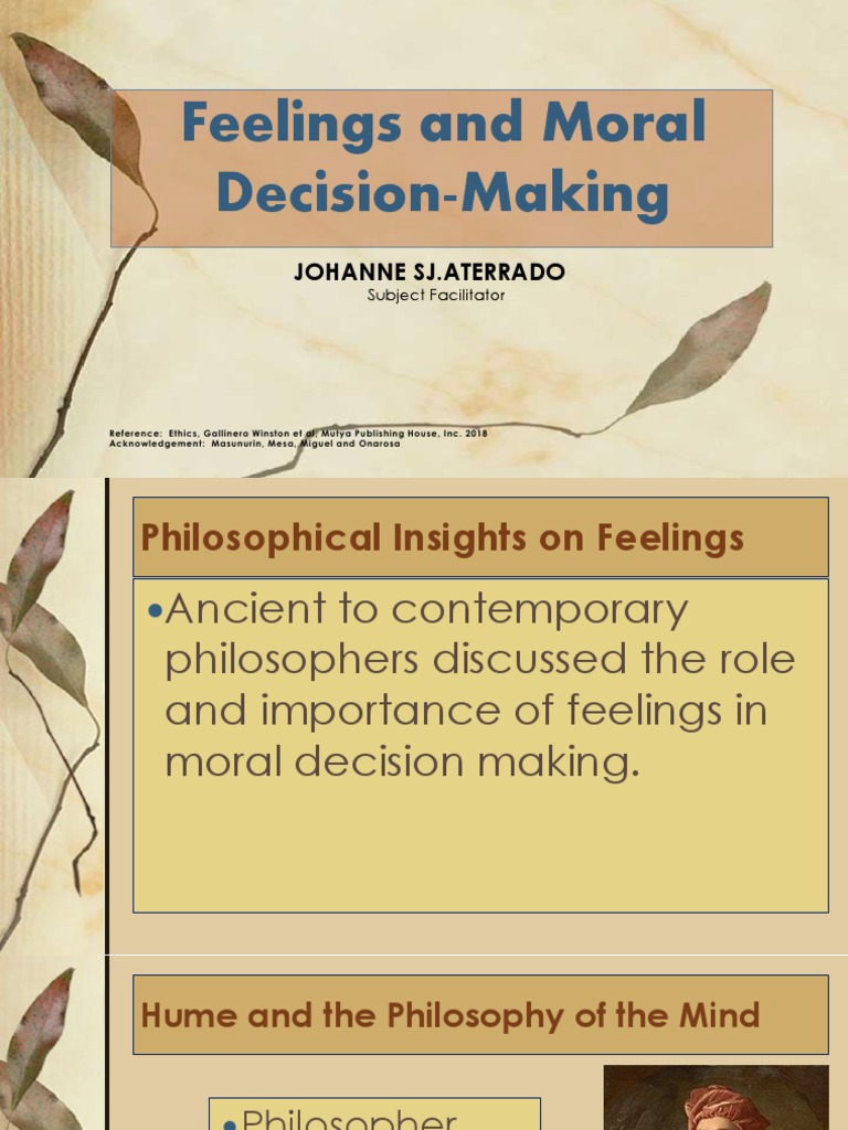 Hume and Scheler on Feelings in Morality | PDF | David Hume | Feeling