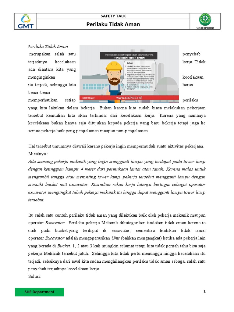 Topik 0024 - Prilaku Tidak Aman | PDF