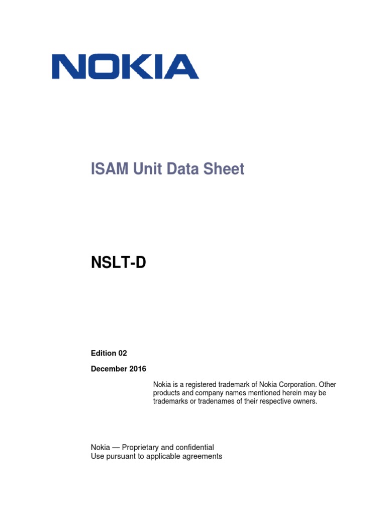 3FE-72049-AAAA-TQZZA-02-NSLT-D Unit Data Sheet | PDF | Fiber To The X ...