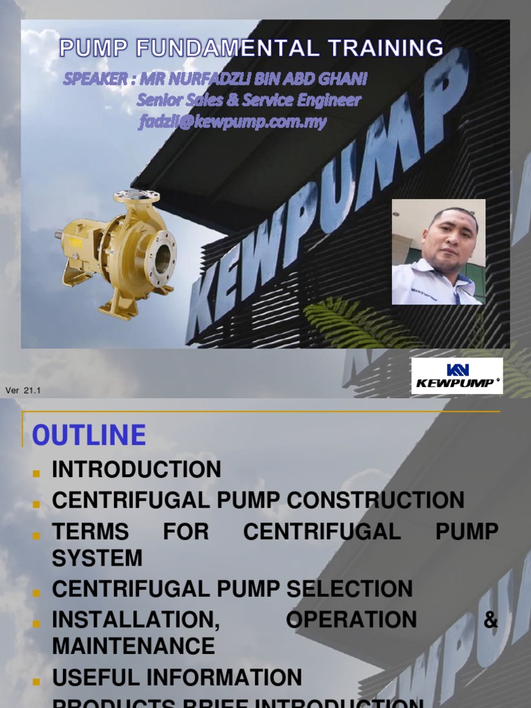 Centrifugal Pump Training Overview | PDF | Pump | Valve