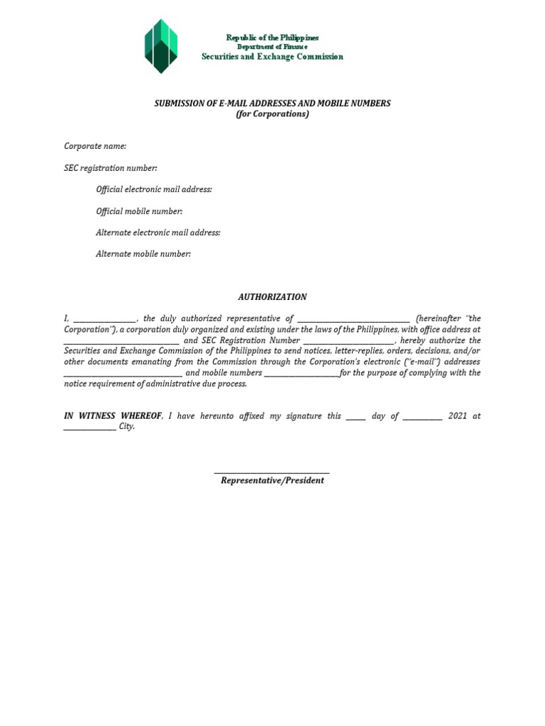 Securities and Exchange Commission: Republic of The Philippines | PDF ...