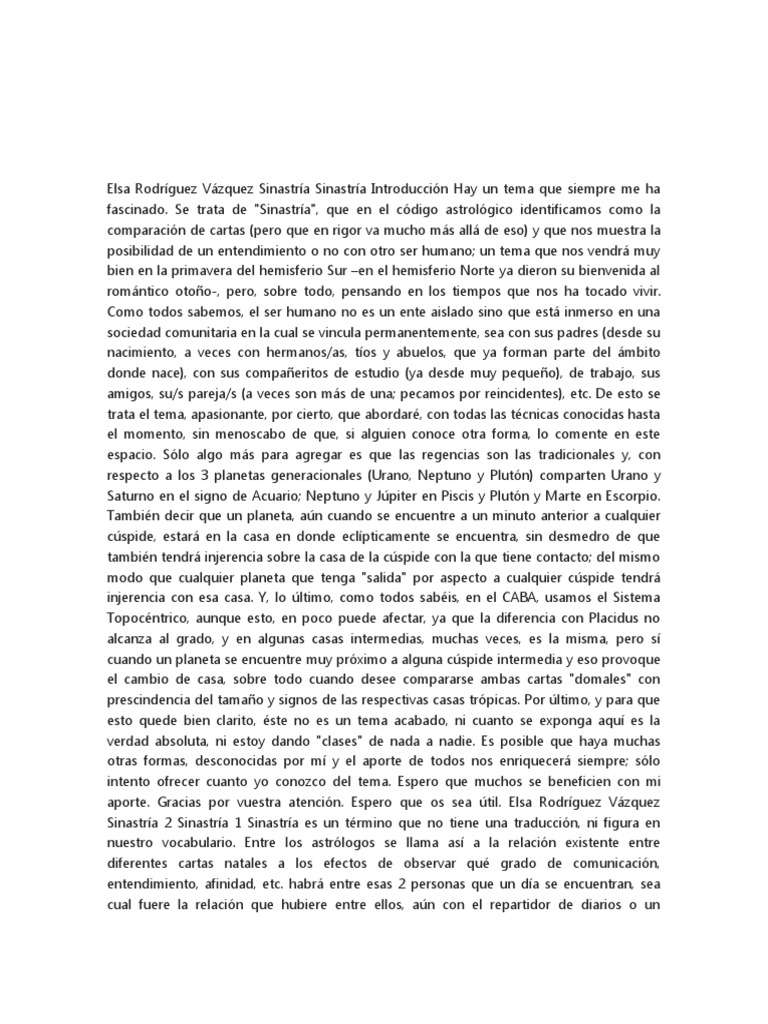 SINASTRIA | PDF | Horóscopo | Planetas