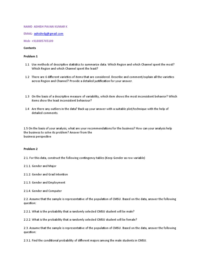 SMDM Project | PDF | P Value | Coefficient Of Variation