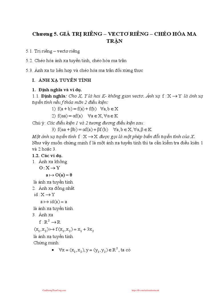 Dai So Tuyen Tinh BG Chuong 5 (Cuuduongthancong - Com) | PDF