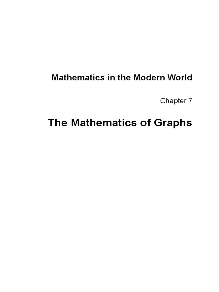 Mathematics in The Modern World Chapter 7 | PDF | Vertex (Graph Theory ...