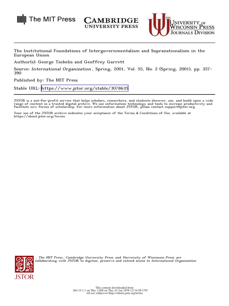 The Evolution of Institutional Power Dynamics in the European Union ...