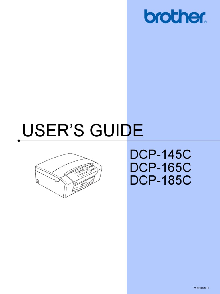 Brother Printer DCP-165C Manual | PDF | Printer (Computing) | Image Scanner