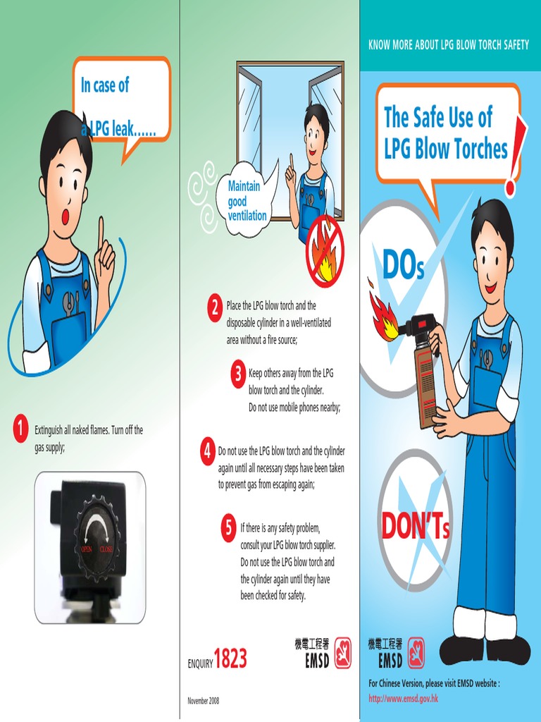 Safe Use of LPG Blow Torches Leaflet | PDF | Liquefied Petroleum Gas ...