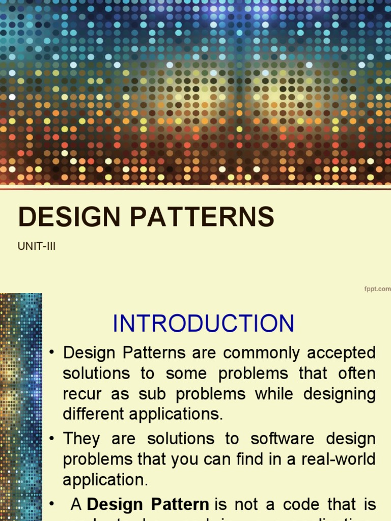Unit III Design Patterns | PDF | Proxy Server | Software Design Pattern