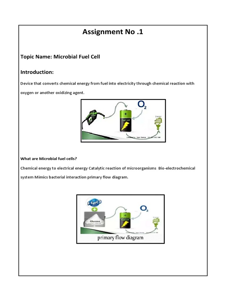 Assignment No .1: Topic Name: Microbial Fuel Cell | PDF