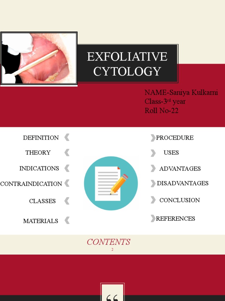 Exfoliative Cytology Overview by Saniya Kulkarni | PDF | Cytopathology ...