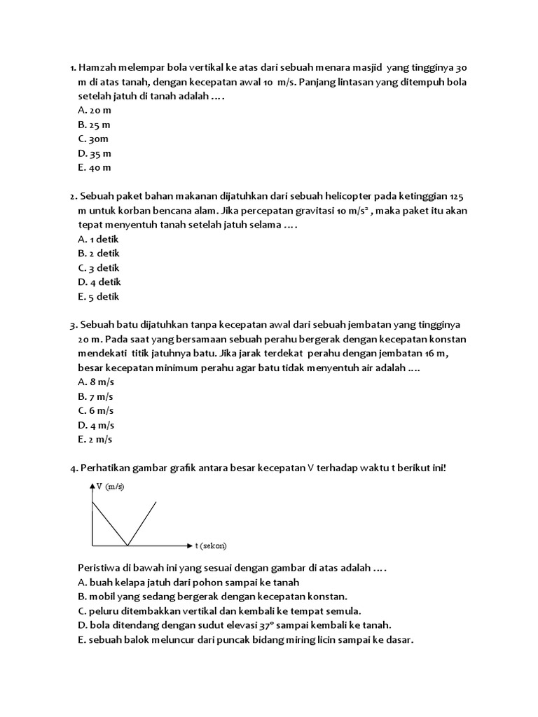 Analisis Gerak Vertikal dan Kecepatan | PDF | Perjalanan | Seni