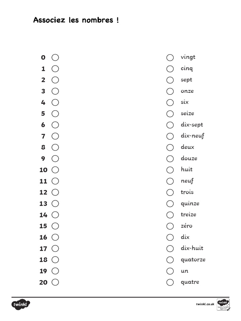 Exercices - Les Nombres 0-20 | PDF
