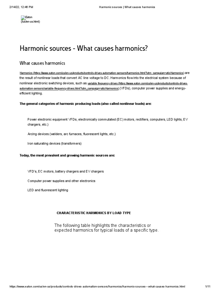 Harmonic Sources - What Causes Harmonics | PDF | Power Supply | Rectifier