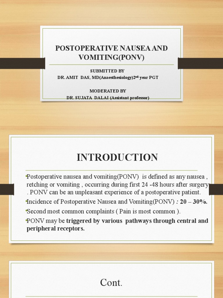 Postoperative Nausea and Vomiting | PDF | Vomiting | Anesthesia
