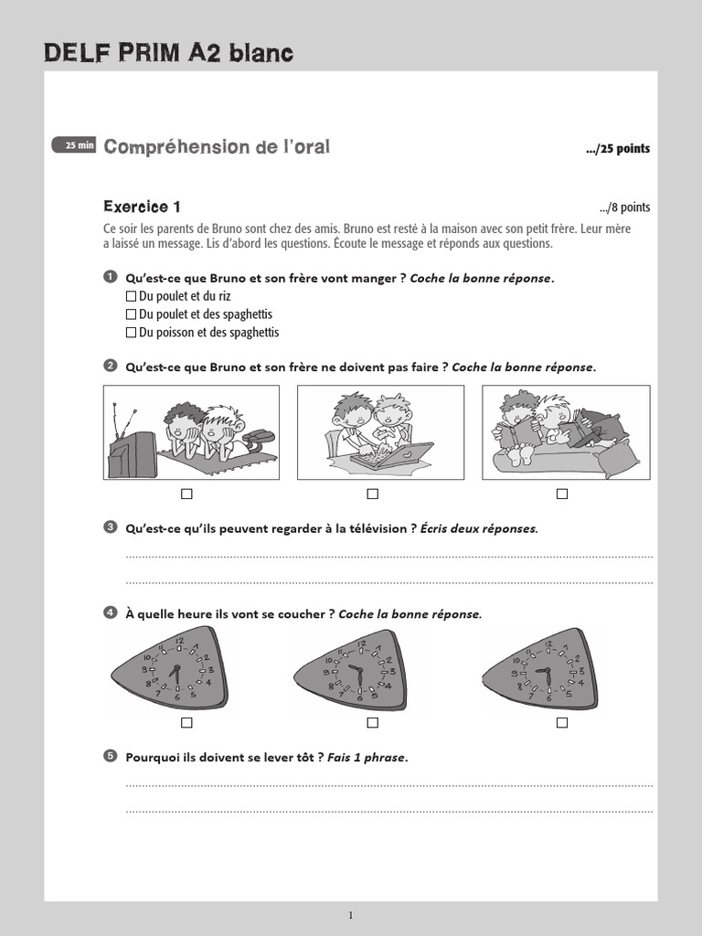 Delf Prim A2 | PDF