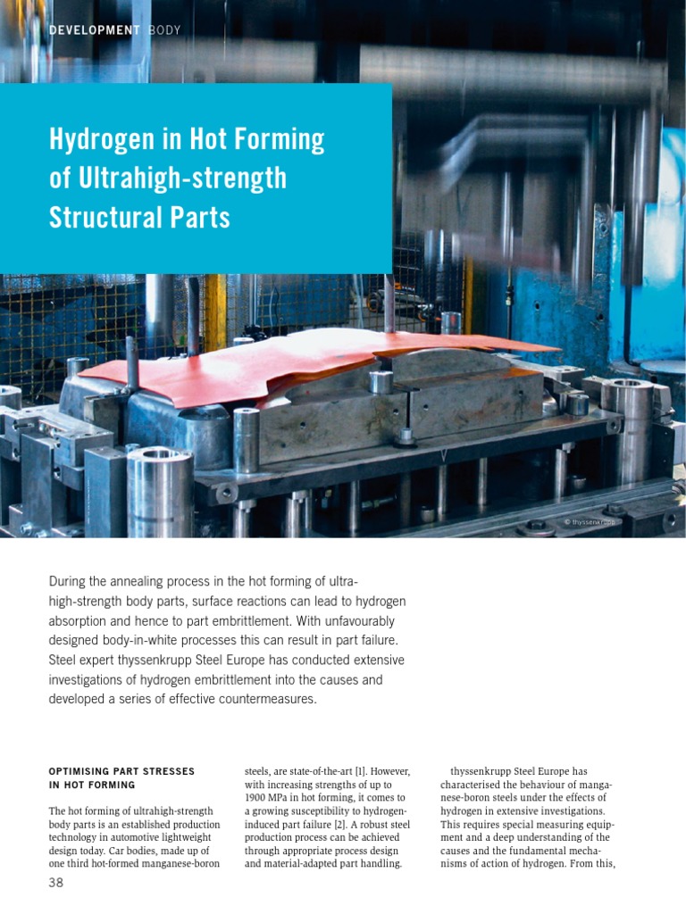 Hydrogen in Hot Forming of Ultrahigh-Strength Structural Parts | PDF ...