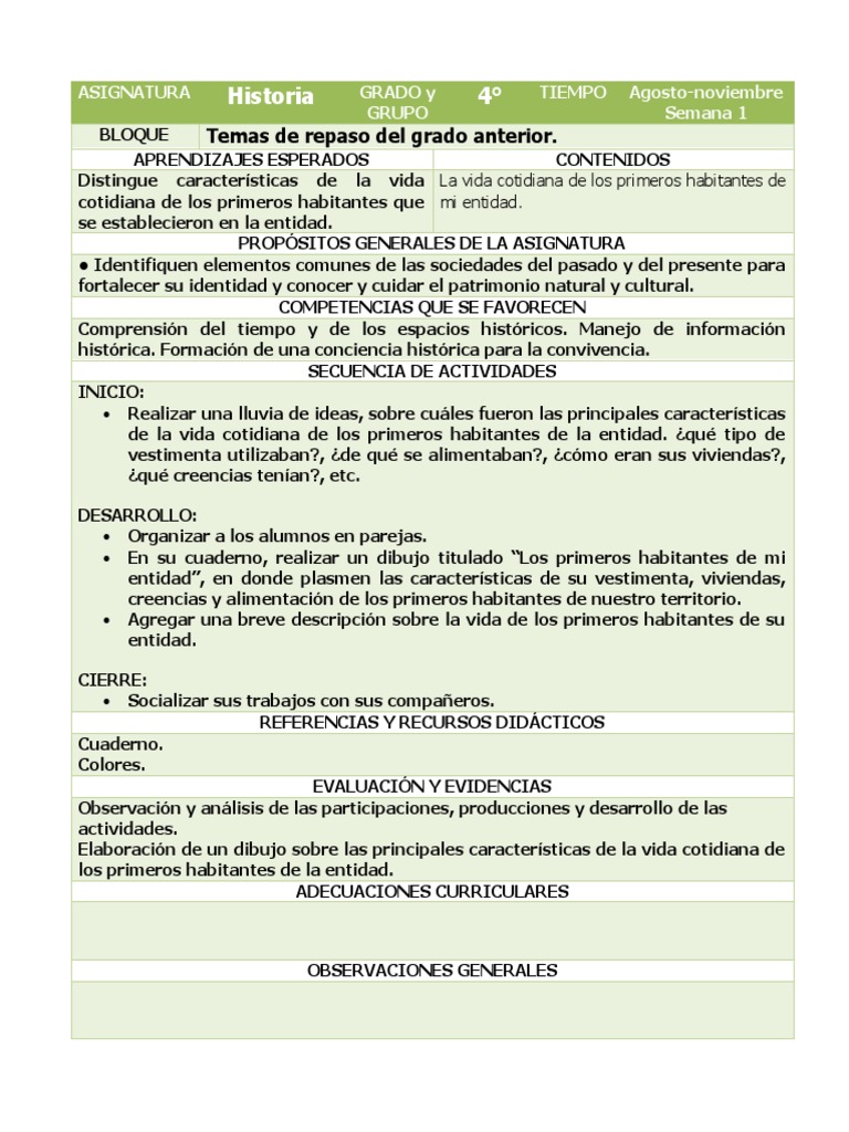 4to Grado Historia (2019-2020) | PDF | Mesoamérica | Oasisamerica