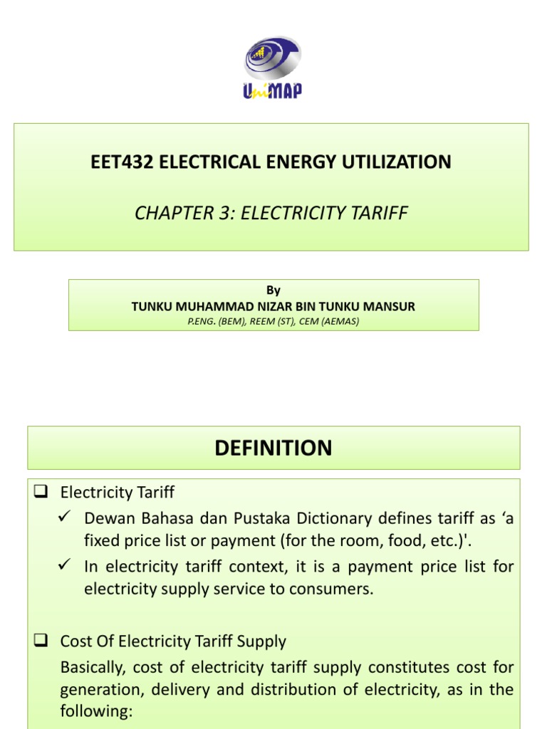 Overview of Electricity Tariffs | PDF | Ac Power | Electricity
