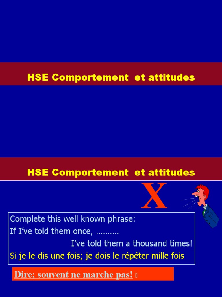 HSE Comportemt Et Attitude | PDF | Risque | Comportement