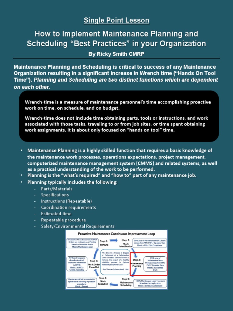 Single Point Lesson Planning and Scheduling 1632829673 | Download Free ...
