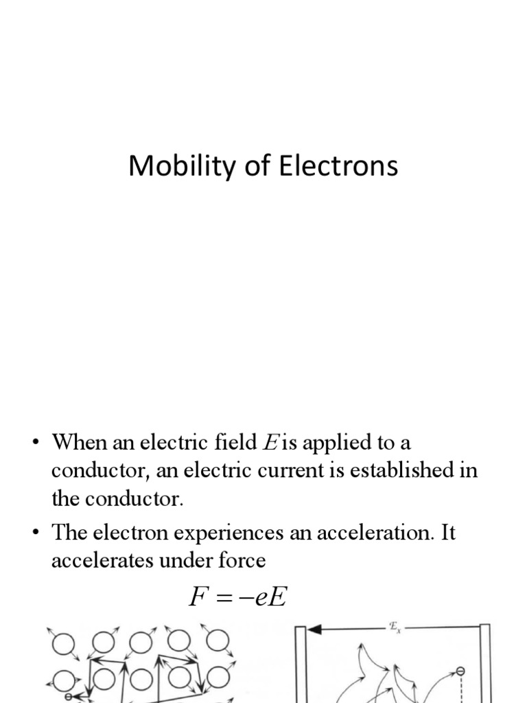 Mobility of Electrons | PDF | Electron | Physical Sciences