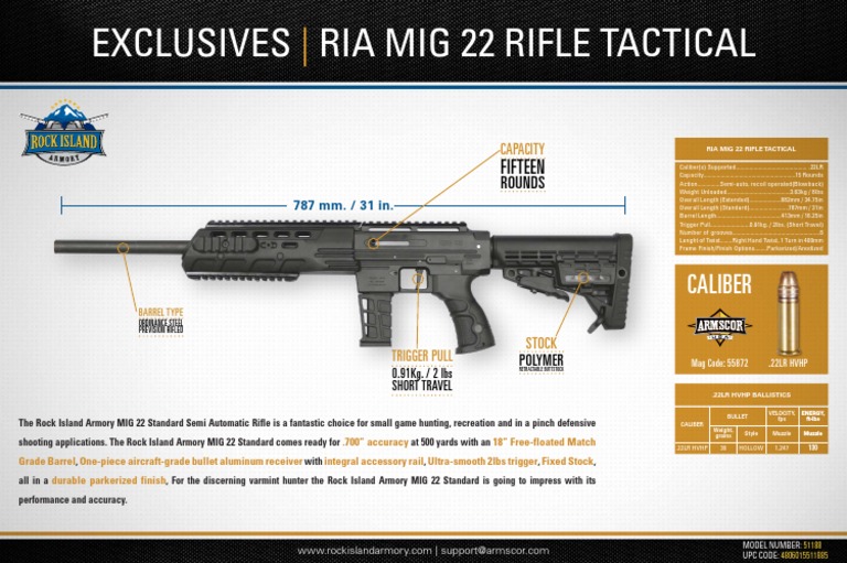 Armscor Riamig - 22 Rifle Tactical | PDF | Rifle | Gun Barrel