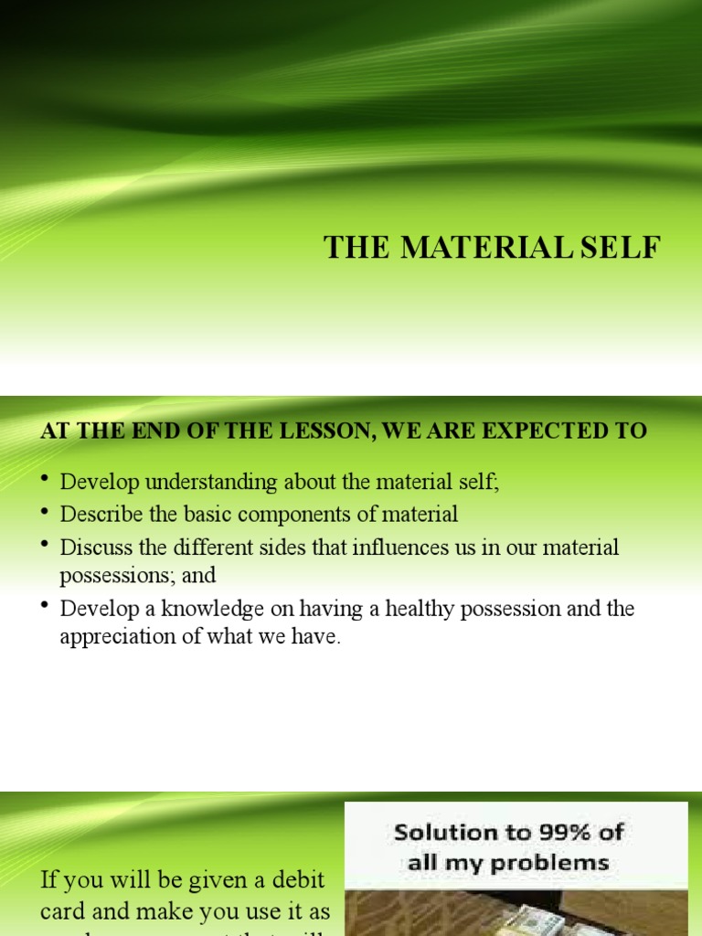 The Material Self | PDF | Materialism | Self
