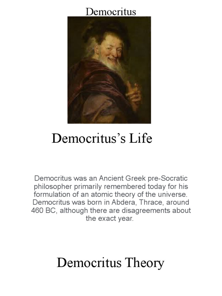 Democritus | PDF | Philosophy