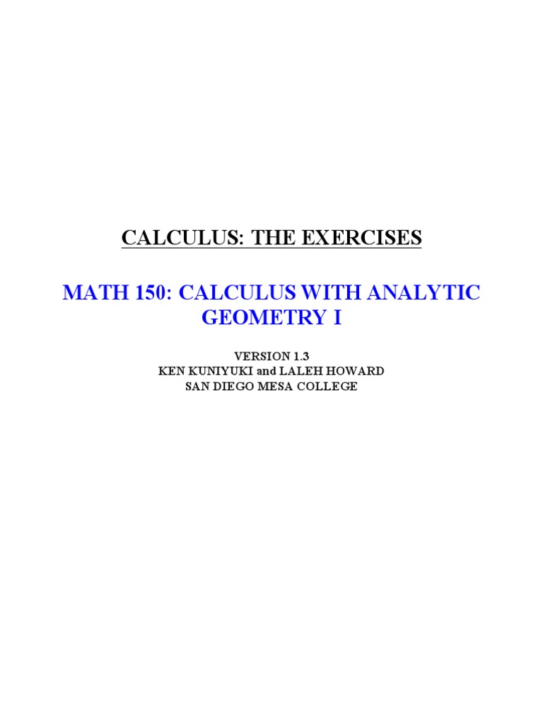 Calculus Exercises and Limits Review | PDF | Asymptote | Function (Mathematics)