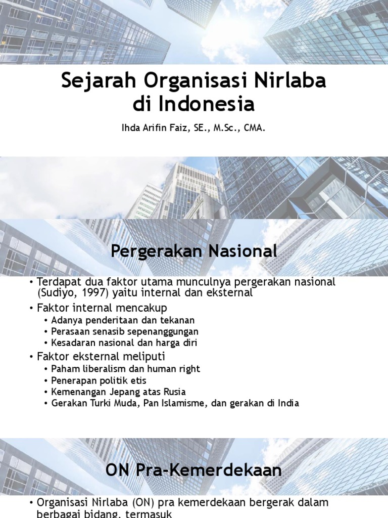 Sejarah Organisasi Nirlaba di Indonesia | PDF | Agama & Spiritualitas
