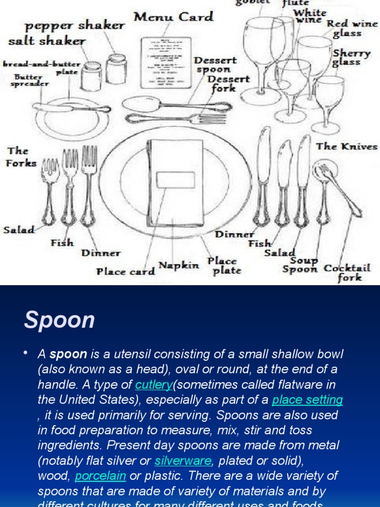 Table Setting Utensils | PDF
