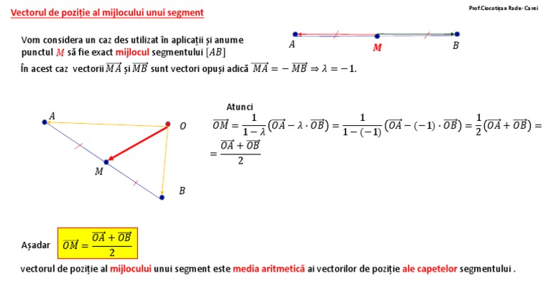 Vector de Pozitie Al Mijlocului | PDF