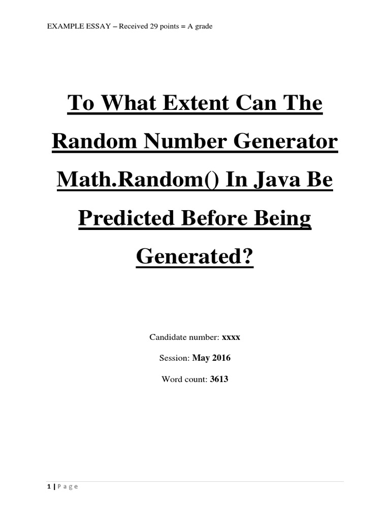 To What Extent Can The Random Number Generator Math - Random in Java Be ...