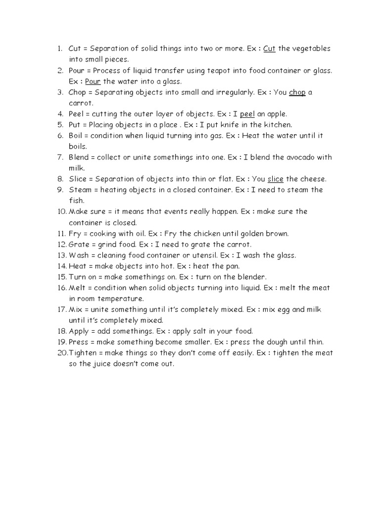 Vocab Procedure Text | PDF