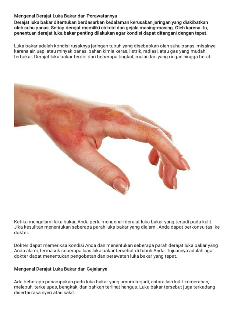 Derajat Luka Bakar | PDF