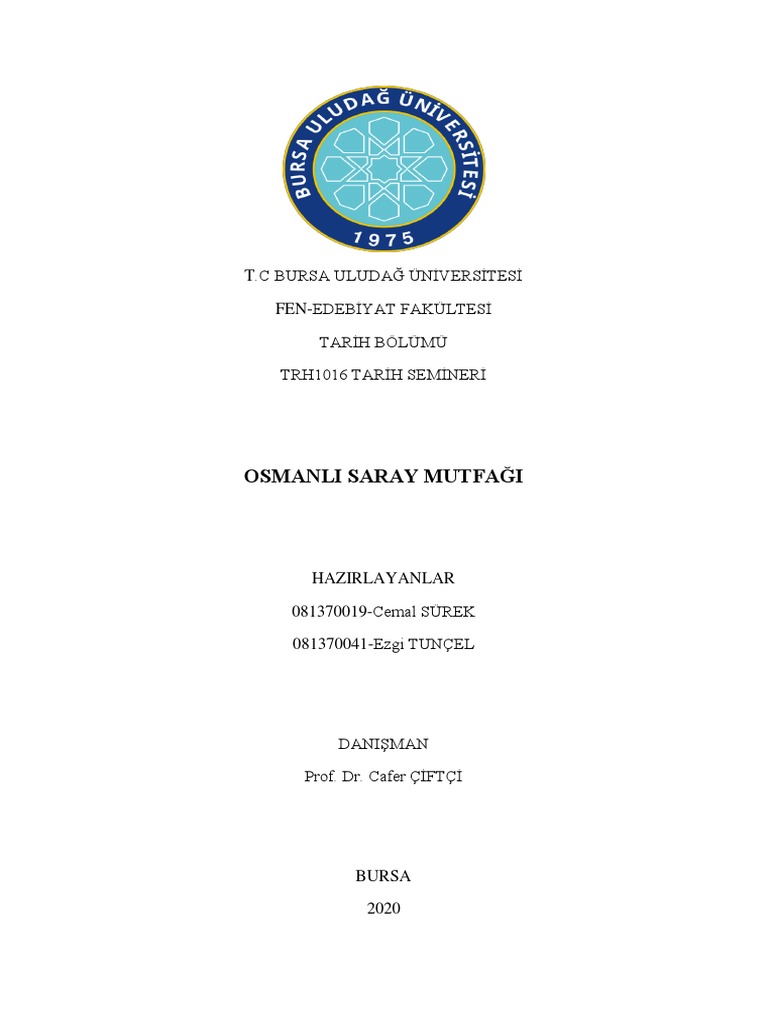Osmanli Saray Mutfagi | PDF