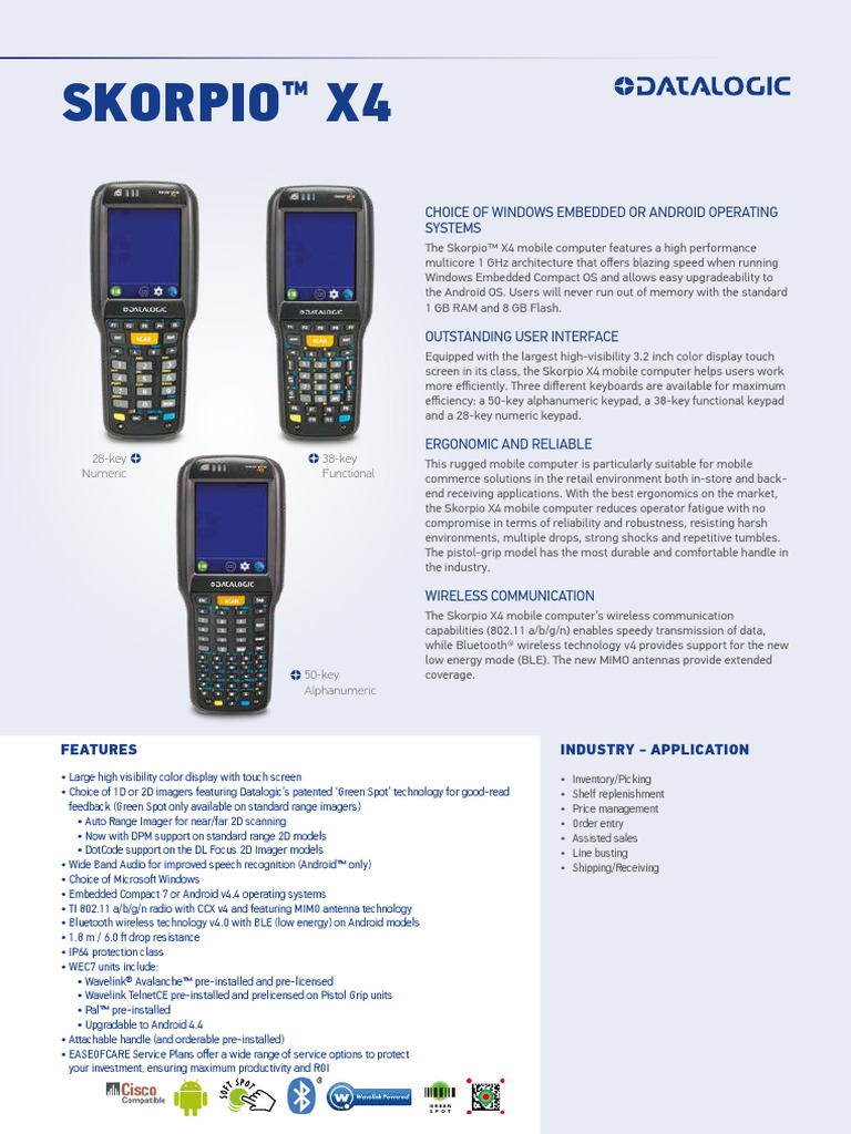 Skorpio X4: Choice of Windows Embedded or Android Operating Systems ...