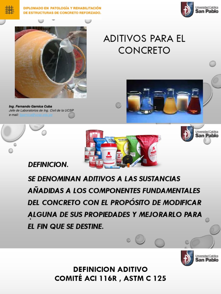 4 Aditivos para El Concreto | PDF | Hormigón | Cemento