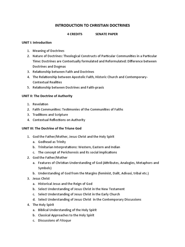Overview of Christian Doctrines | PDF | Catholic Church | Sacraments