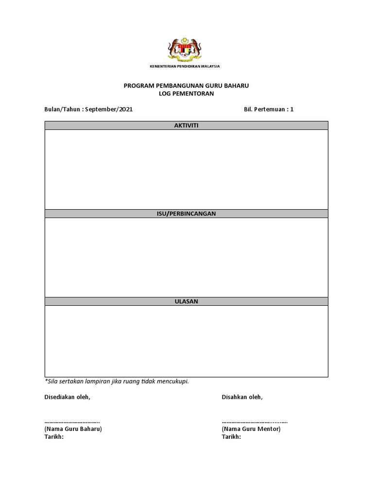 Log Pementoran PPGB | PDF