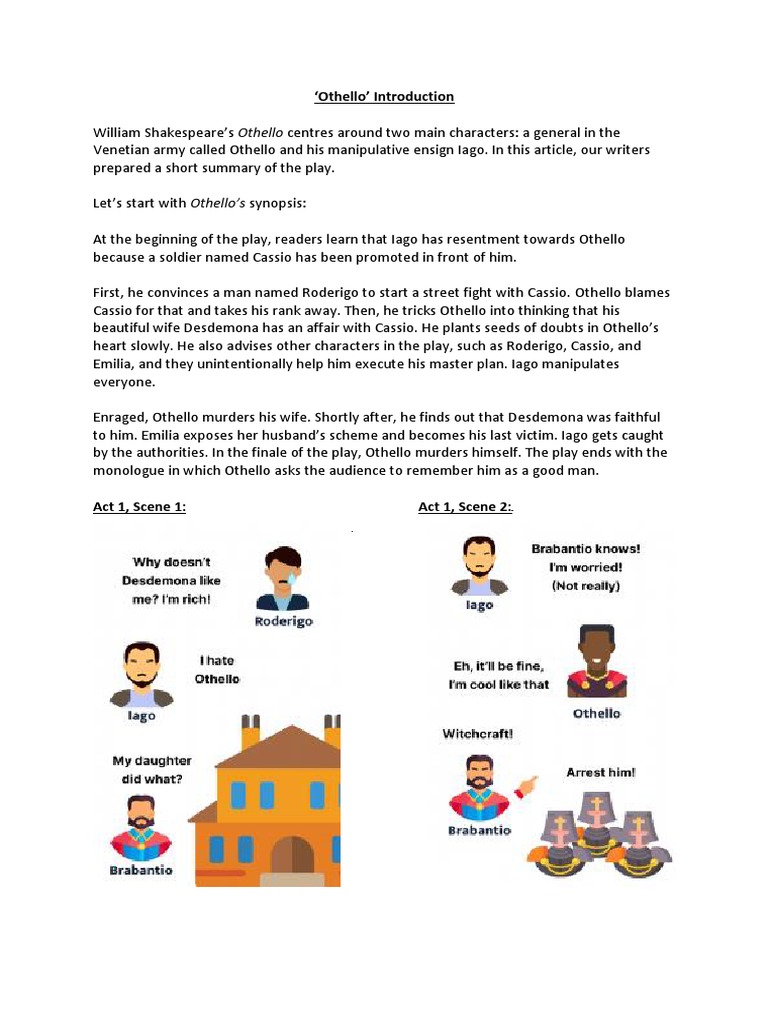 Othello: Summary and Analysis Guide | PDF | Othello | Iago