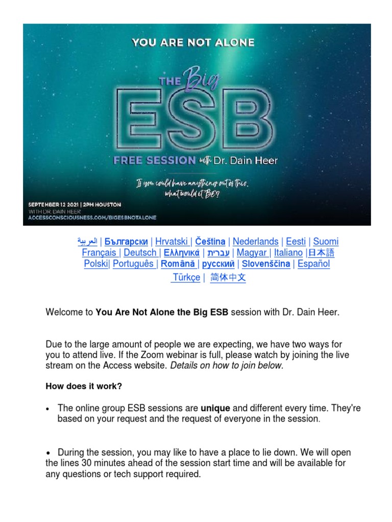 Big ESB Session - You Are Not Alone | PDF | Computer File | Web Conferencing