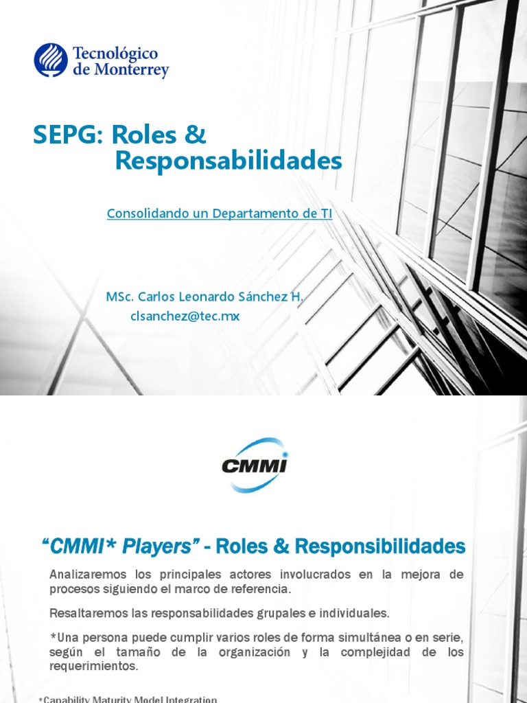 1-SEPG - Roles y Responsabilidades | PDF | Ingeniería de software ...