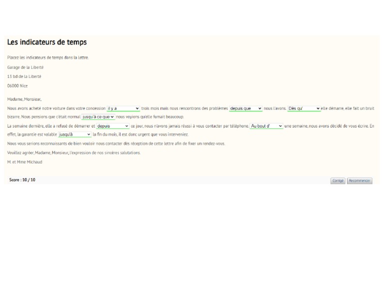 Les Indicateurs de Temps 1 | PDF