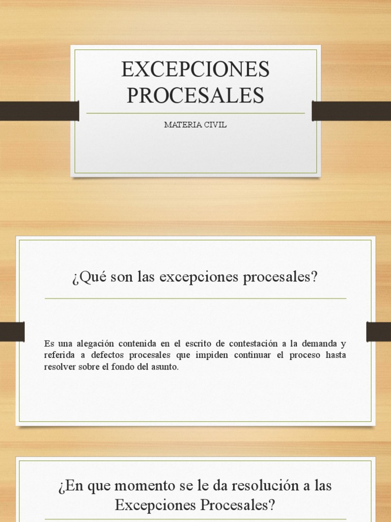 Excepciones Procesales | PDF