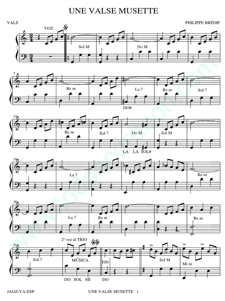 Une Valse Musette | PDF | Danses | Musique de l'Europe du Sud