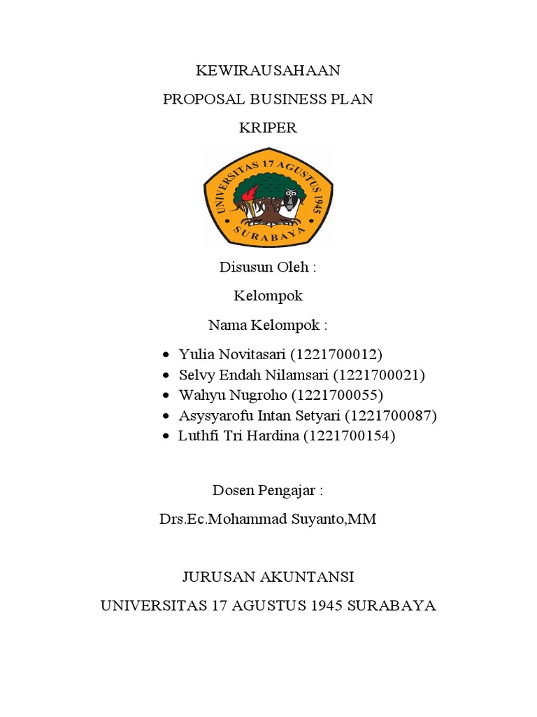 Proposal Kripik Tempe Edit | PDF | Bisnis