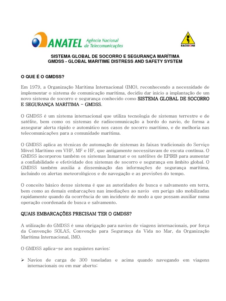 GMDSS | PDF
